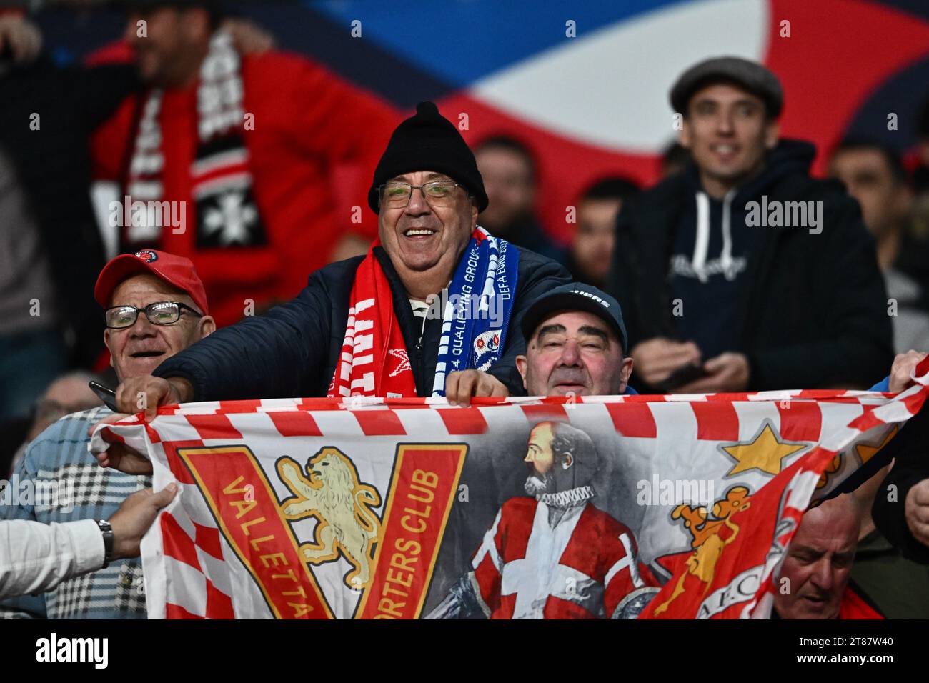 LONDON, ENGLAND - November 17: Fans of Malta during the UEFA EURO 2024 ...