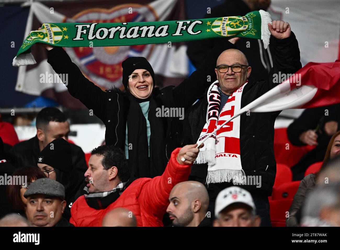 LONDON, ENGLAND - November 17: Fans of Malta during the UEFA EURO 2024 ...