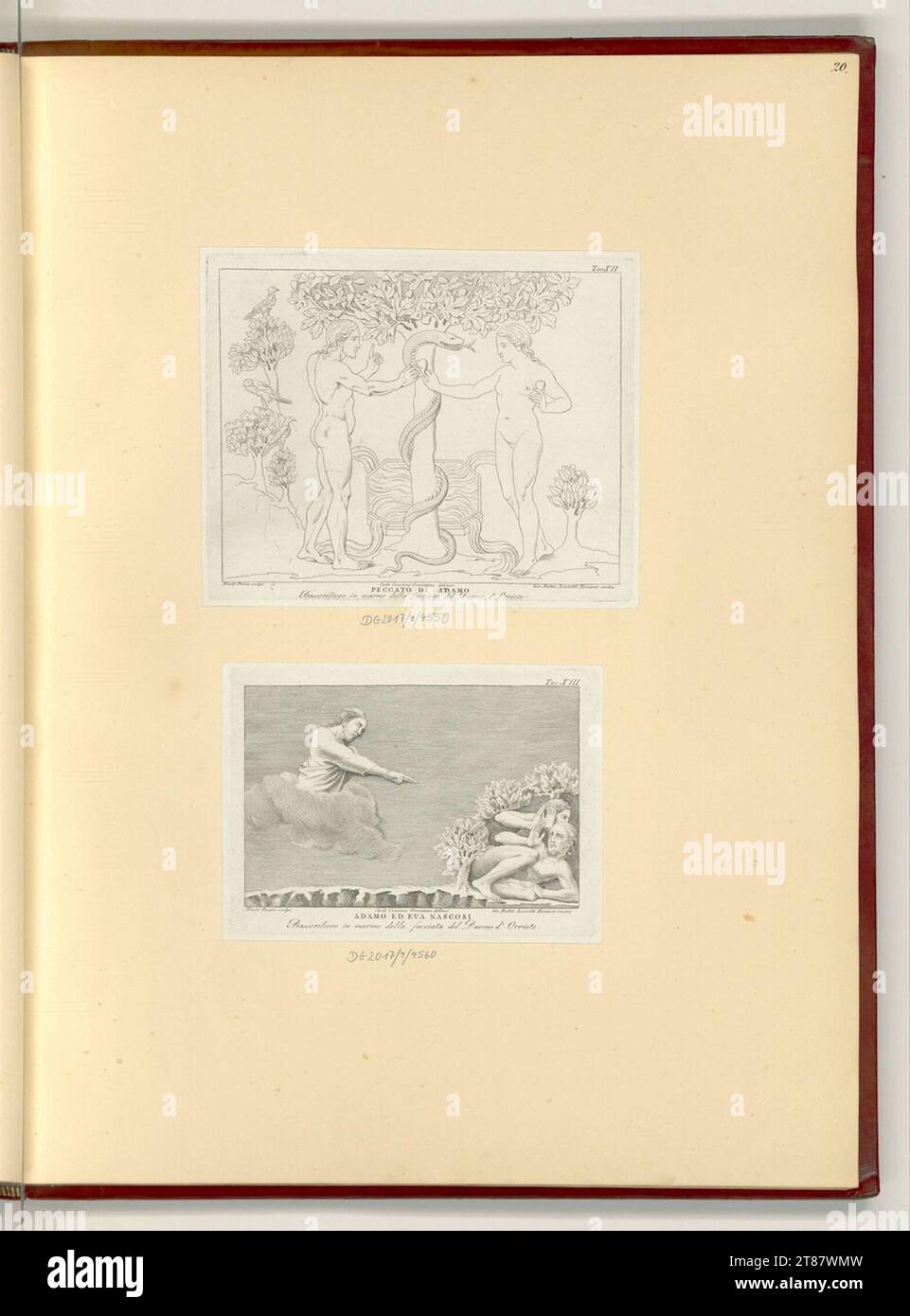 Giovanni Battista Leonetti (Engraver) The fall; Adam and Eve hide ...