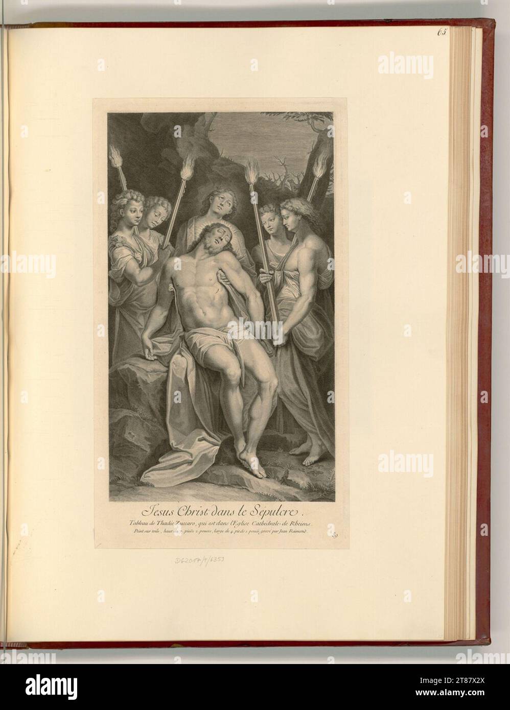 Jean Raymond (Engraver) Jesus Christ in the sepulchre. Copper engraving ...