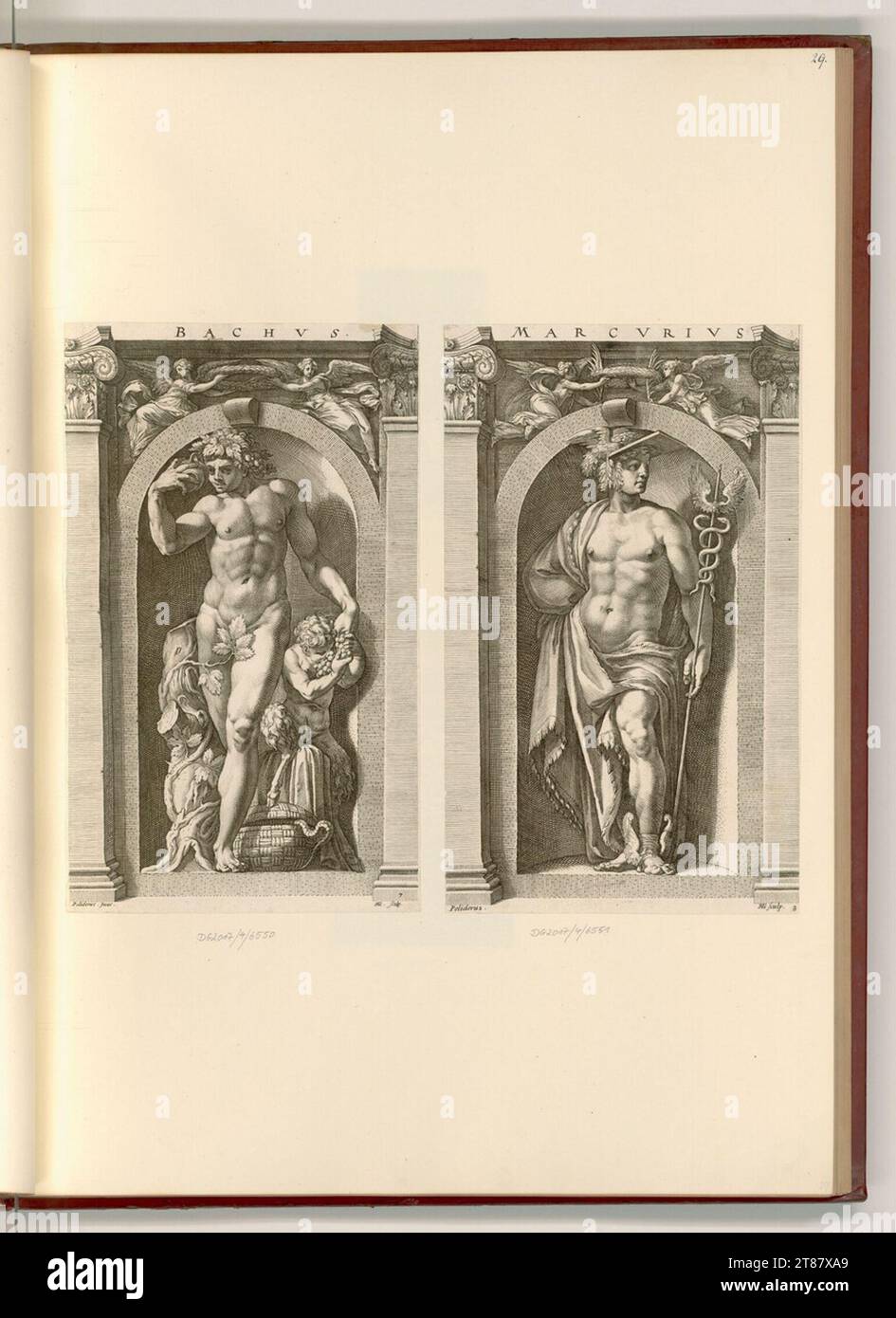 Hendrick Goltzius (Engraver) Bacchus; Mercury. Copper engraving ...