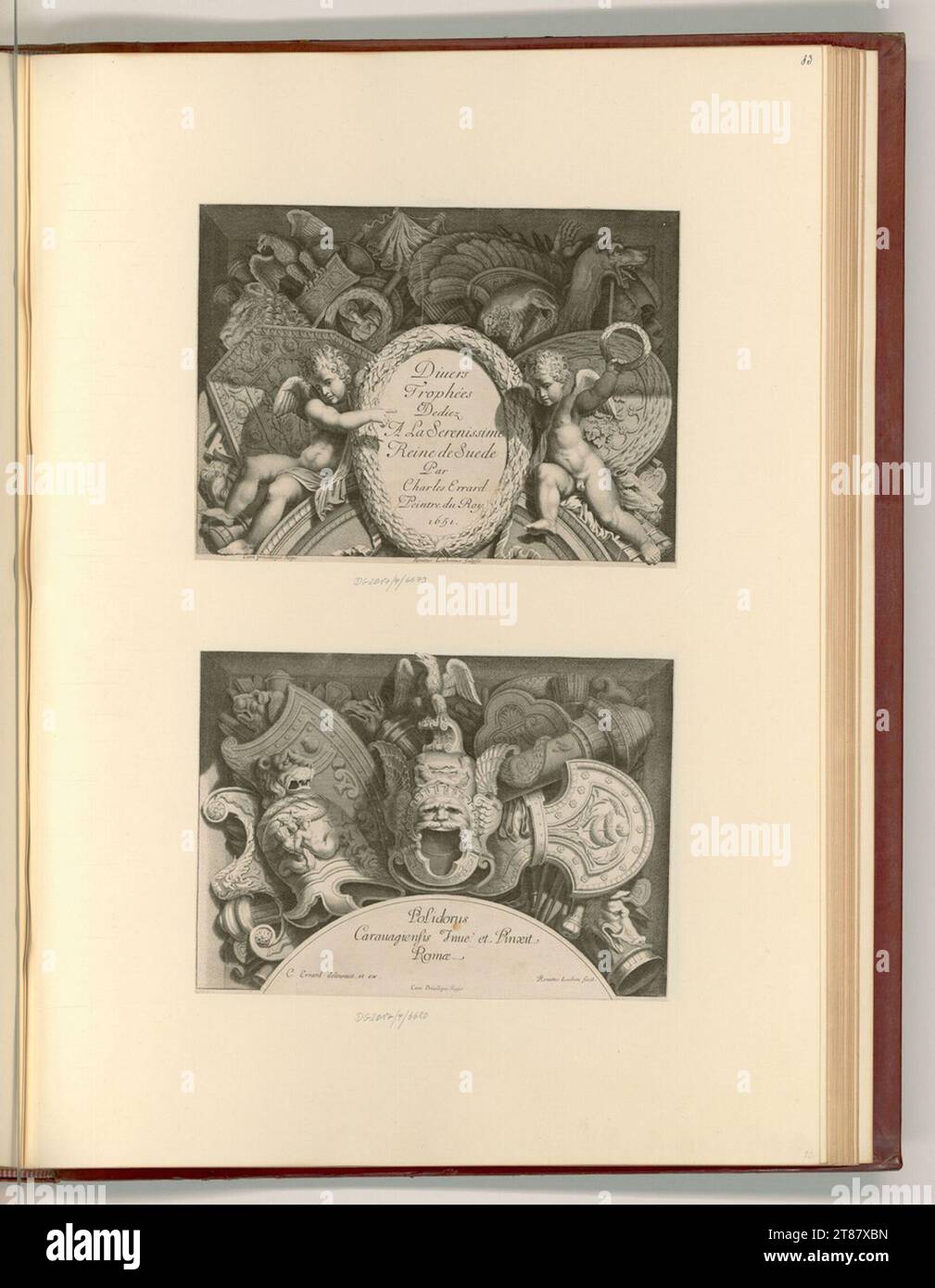 René Lochon (Engraver) Titleblatt, Divers Trophées. Copper engraving ...