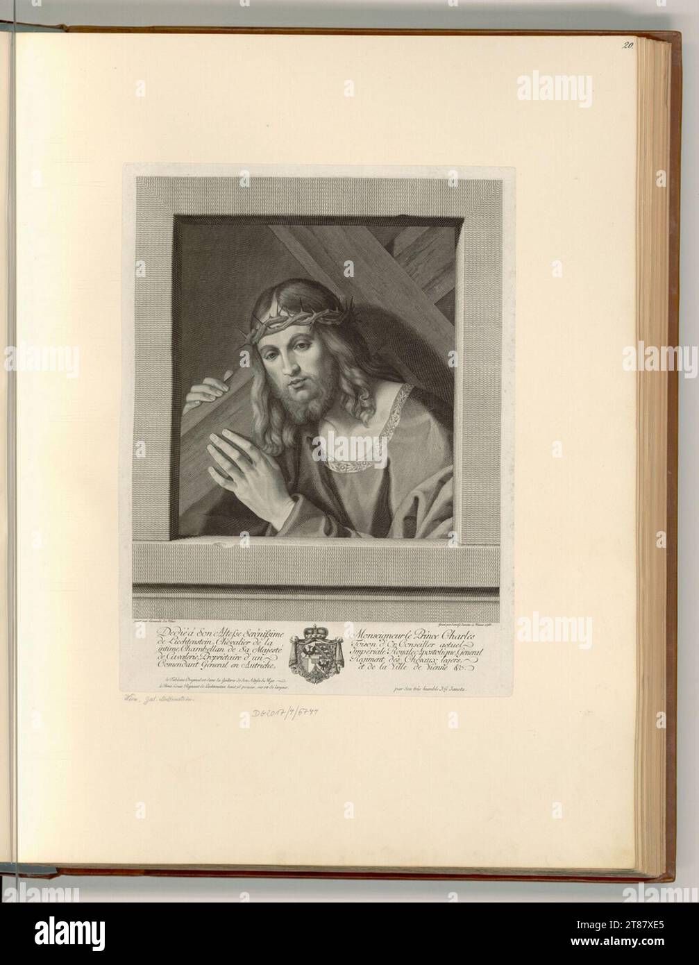 Johann Georg Janota (Engraver) Christ carries the cross. Copper ...