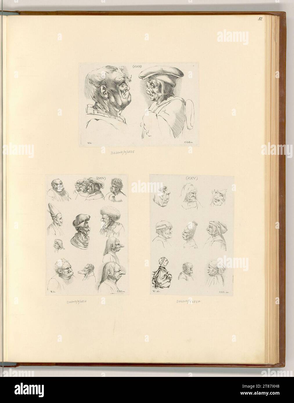 Carlo Giuseppe Gerli (Engraver) Various heads. etching 1784 , 1784 ...