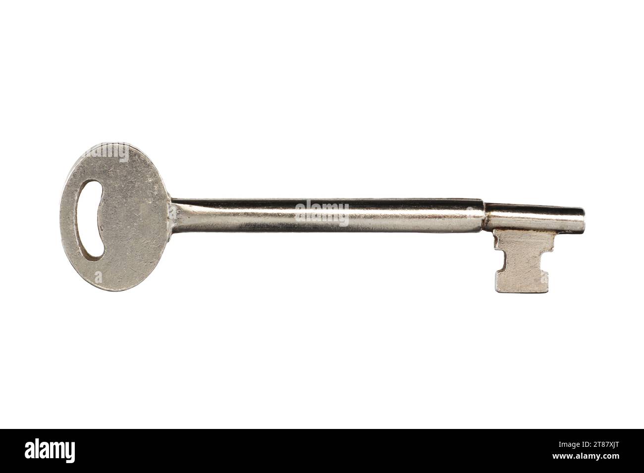 Silver skeleton key with clipping path Stock Photo - Alamy