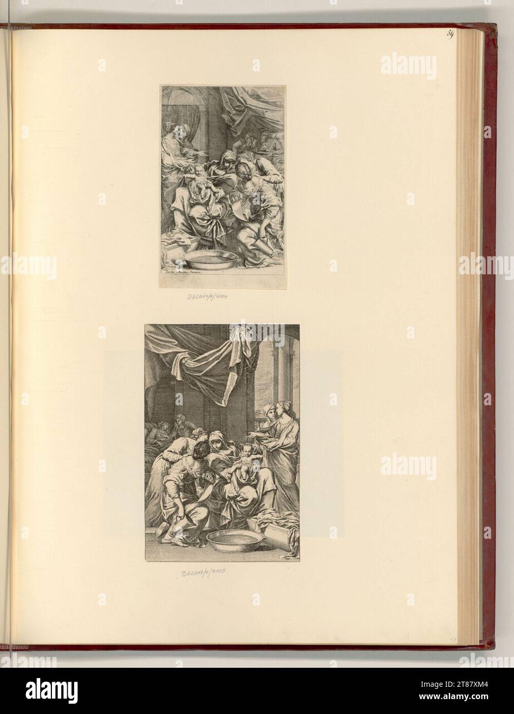 unbestimmt (Engraver) Birth of Mary. Copper engraving print 1650-1750 ...