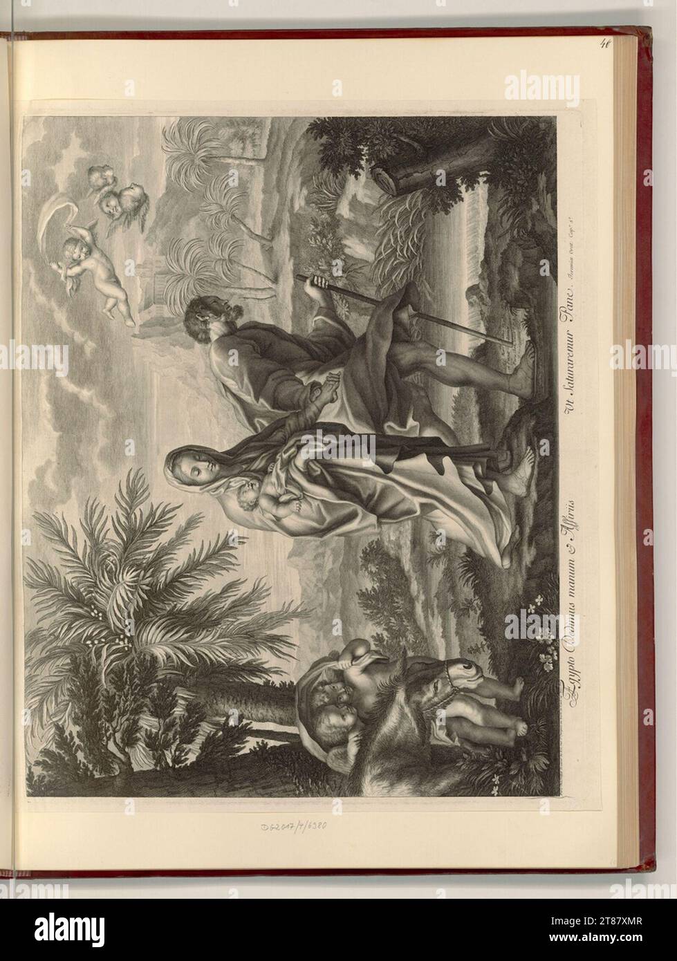 Johann Hainzelmann (Engraver) Escape to Egypt. Copper engraving ...