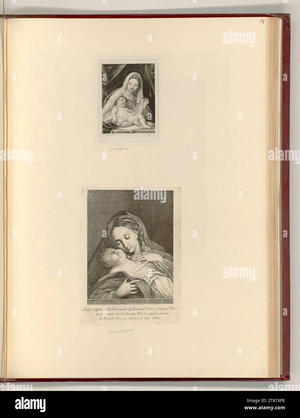 unbestimmt (Engraver) Maria with the sleeping child. Copper engraving, etching 1650-1811 , 1650/ ...