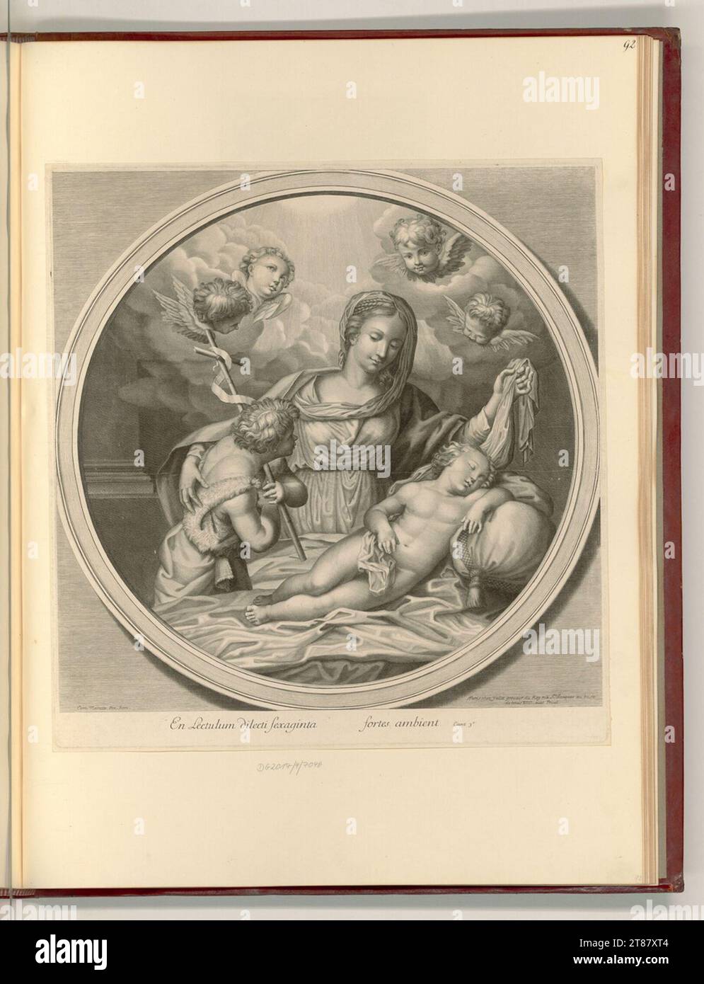 unbestimmt (Engraver) Mary with a sleeping child of Jesus and the John's boy. Copper engraving ...