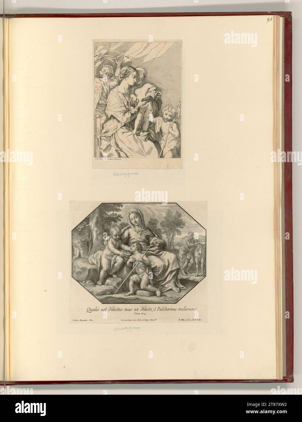 Robert van Audenaerde (Engraver) Holy family. Copper engraving, etching ...