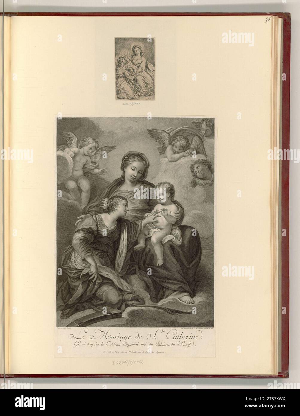 Jean Daullé (Engraver) Engagement of St. Katharina. Copper engraving ...