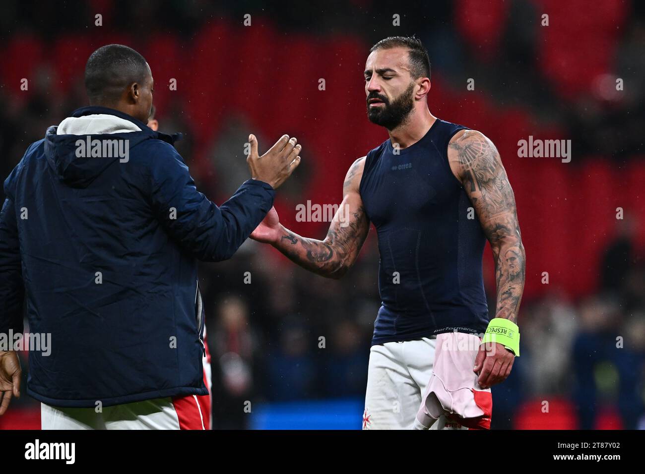 LONDON, ENGLAND - November 17: Steve Borg of Malta during the UEFA EURO ...