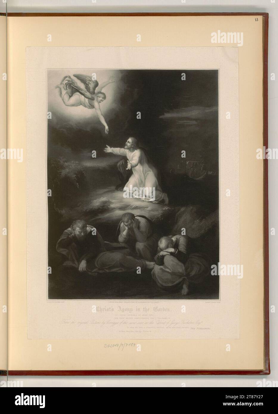 Samuel Cousins (Engraver) Christ on the Ölberg. Skiing 1832 , 1832 ...