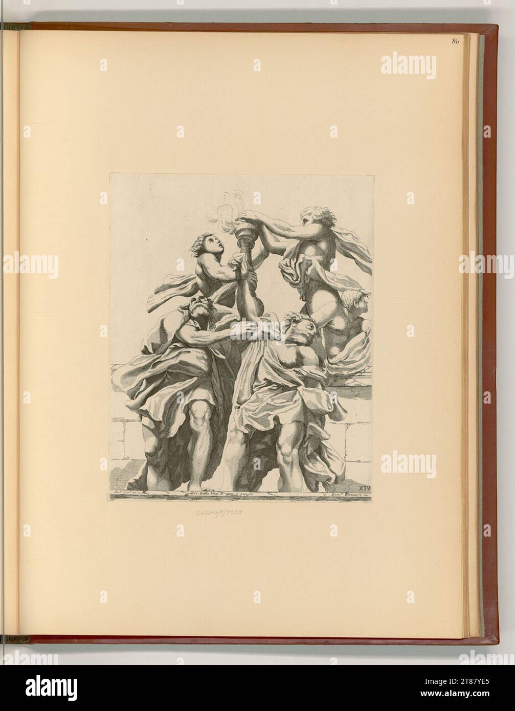 Domenico Maria Bonaveri (Engraver) Two apostles with three angels ...