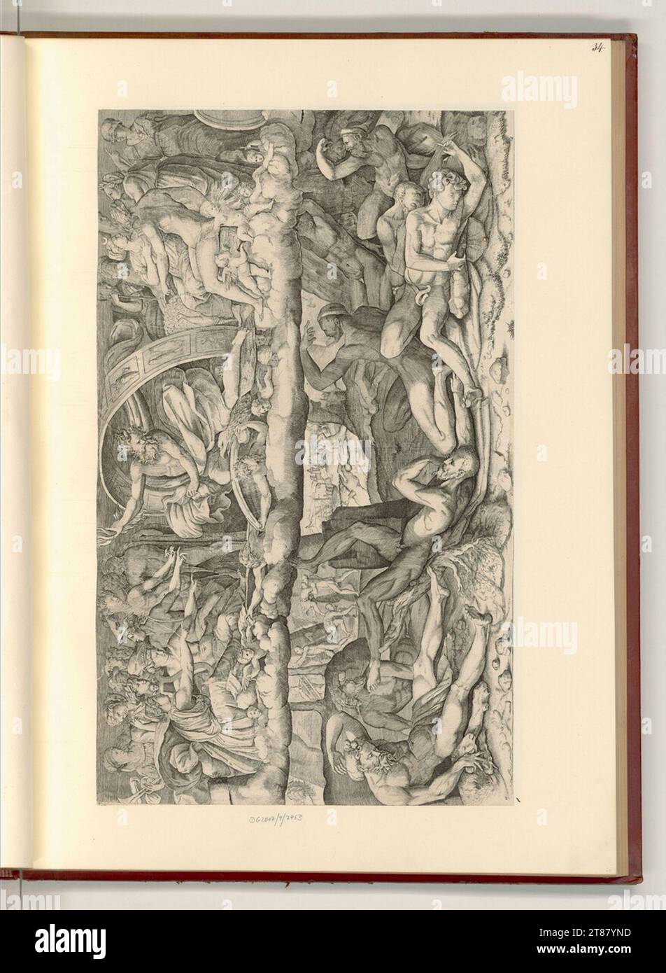 unbestimmt (Engraver) Jupiter hurls flashes against the titans. Copper ...