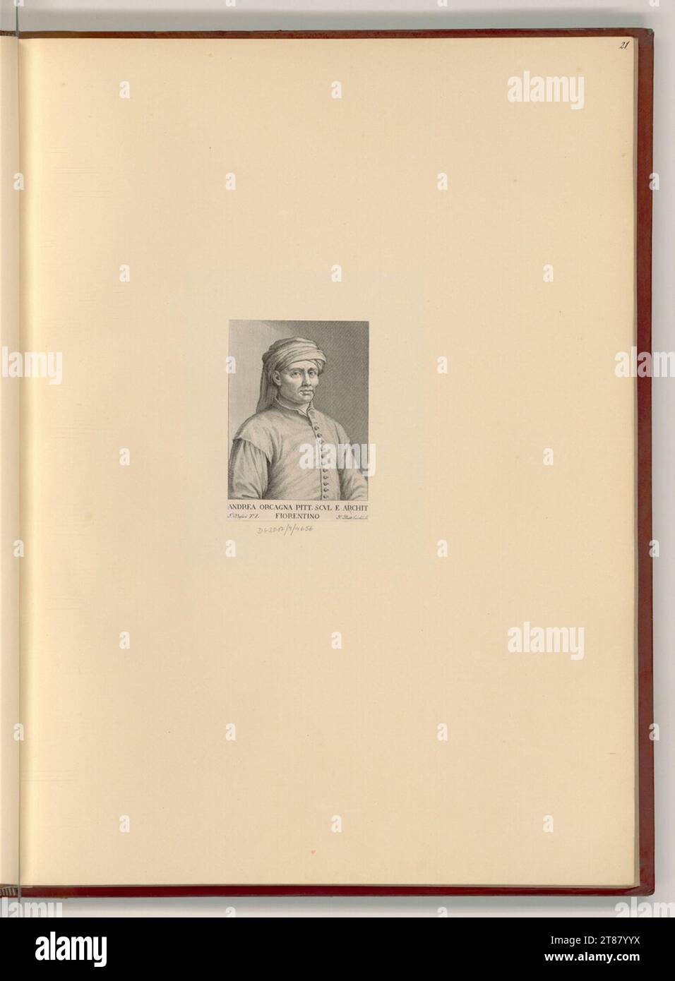 Giovanni Battista Cecchi (Engraver) Portrait Andrea Orcagna (book ...