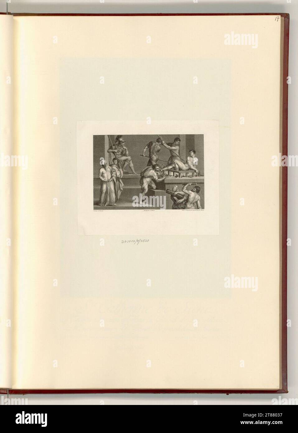 Jacques Joseph Coiny The martyrdom of St. Laurentius. Copper engraving ...