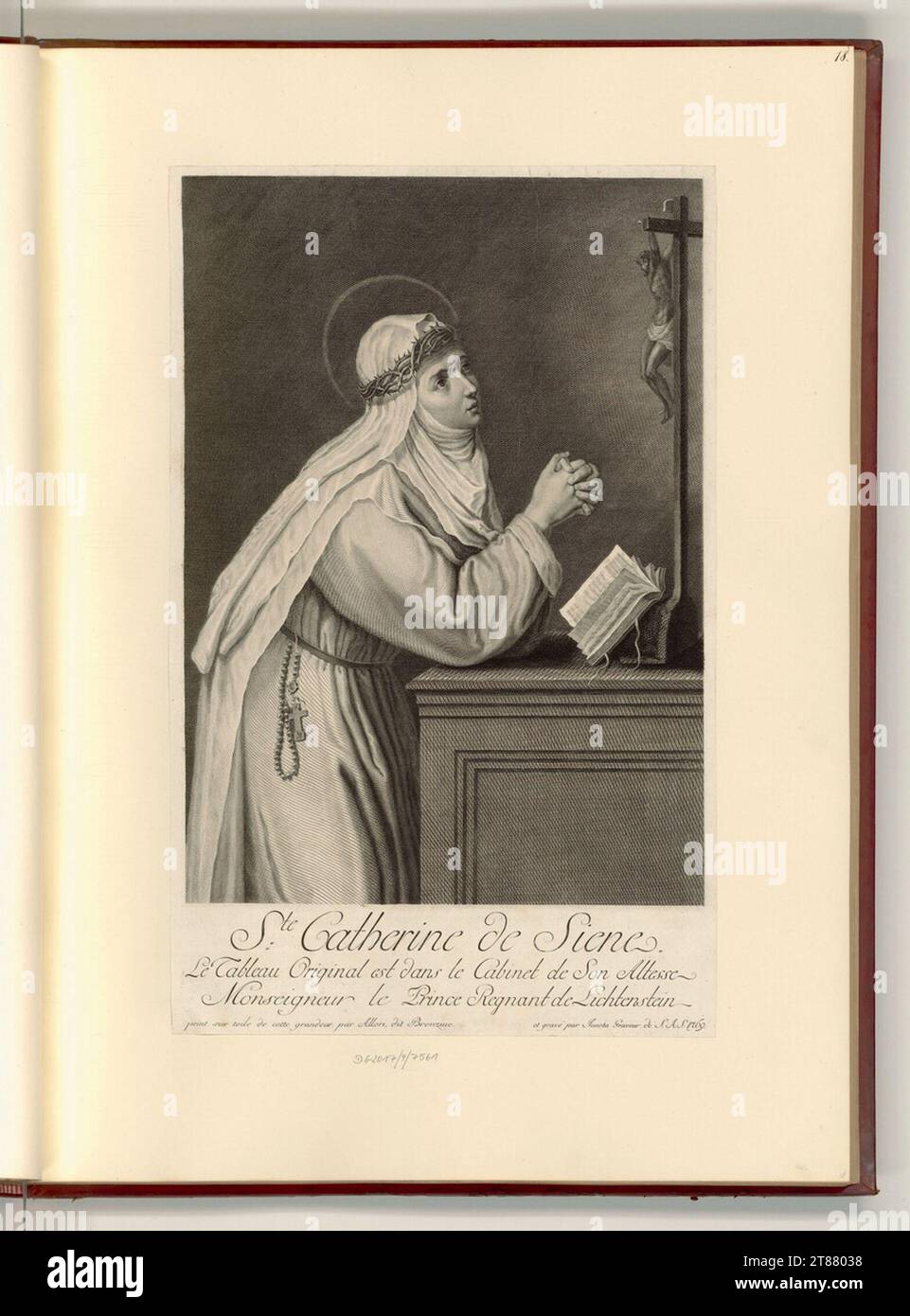 Johann Georg Janota (Engraver) St. Katharina von Siena. Copper ...