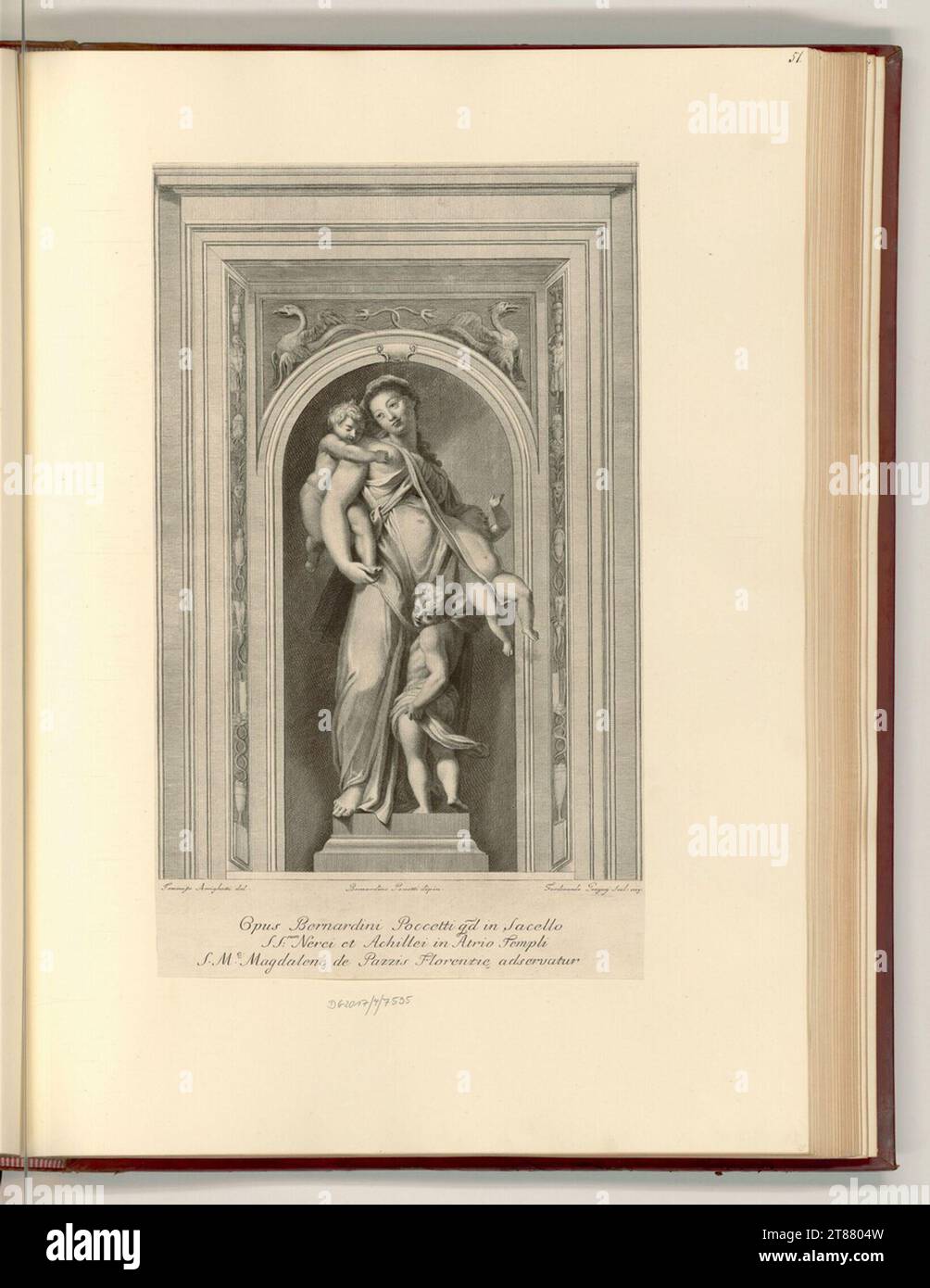 Ferdinandus Gregori (Engraver) Personification of Caritas (niche figure ...