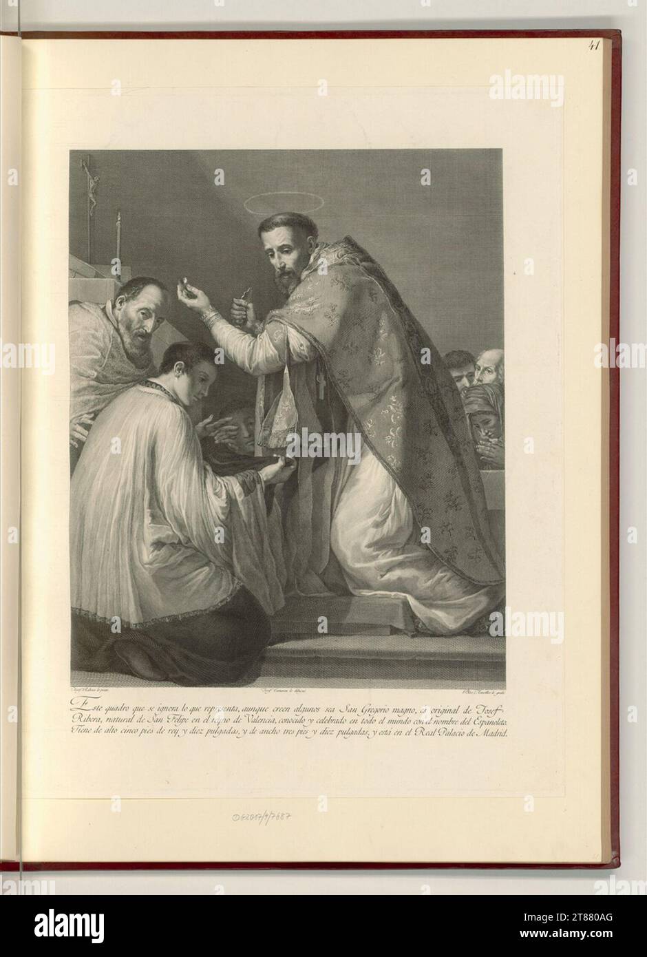 Blas Ametller (Engraver) Die Gregorsmesse. Etching, copper engraving ...
