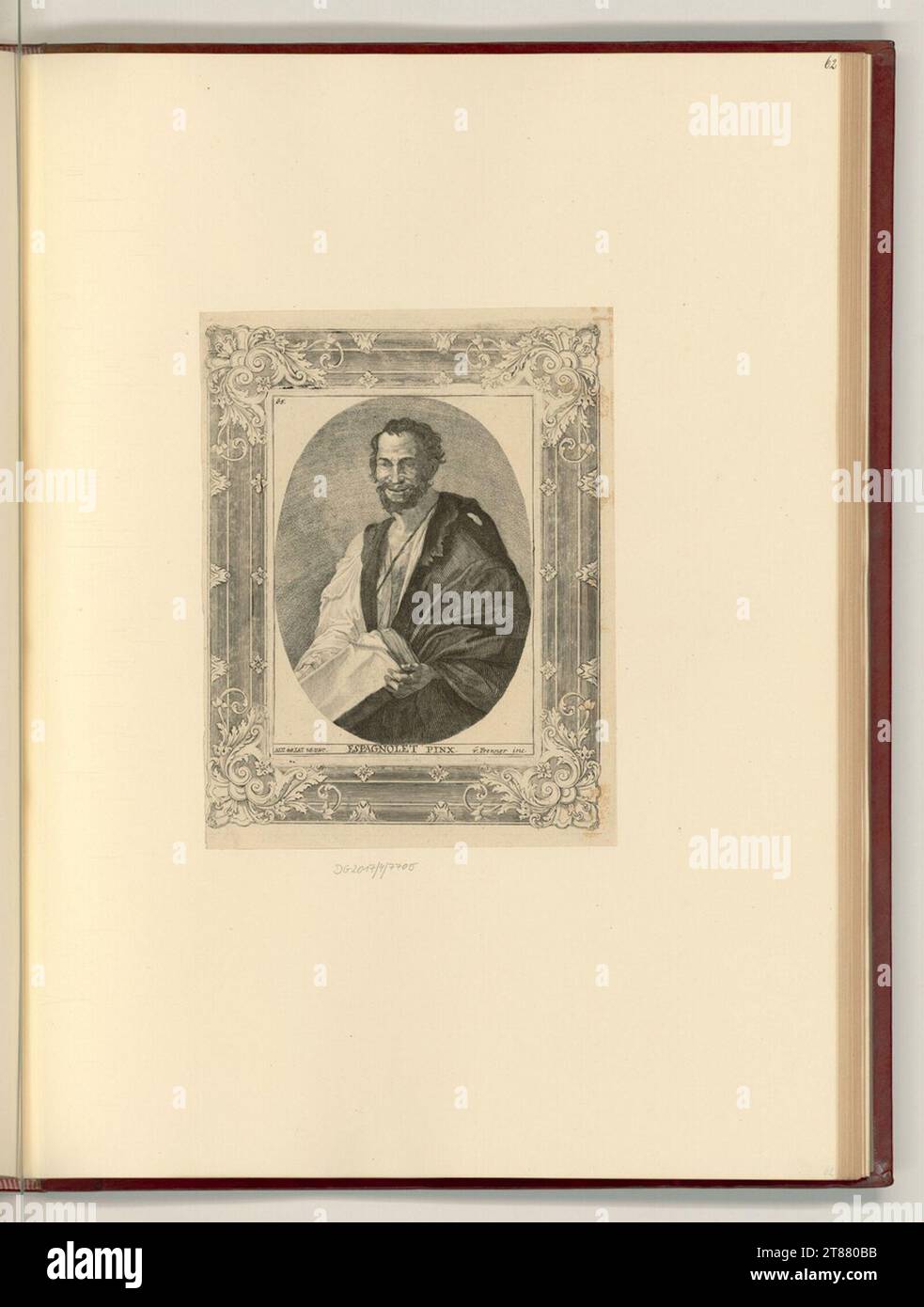 Anton Joseph von Prenner (Engraver) Half -length portrait of a man with ...
