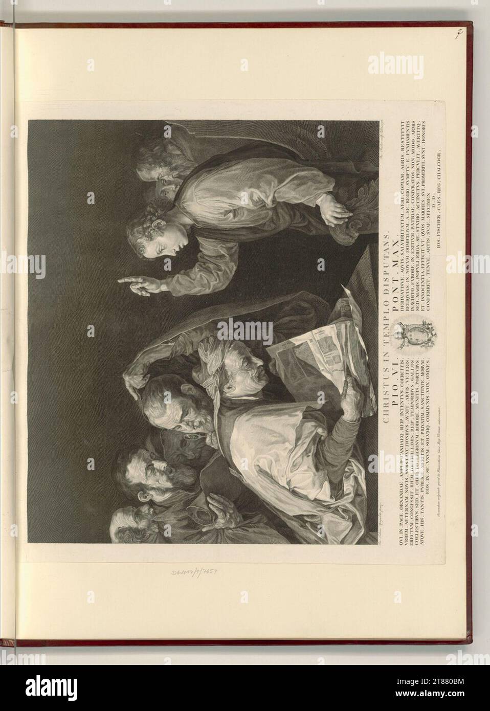 Joseph Fischer (Engraver) Christ among the scribes. Copper engraving ...