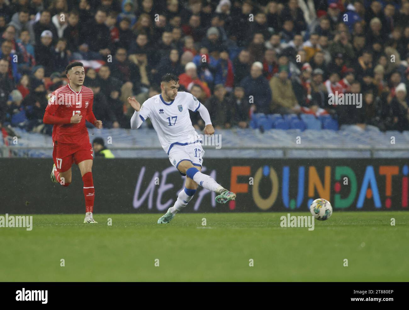Basilea, Switzerland. 18th Nov, 2023. Qendrim Zyba of Kosova during the ...