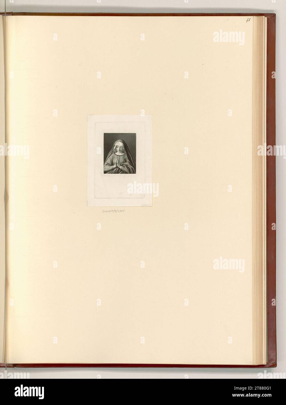 Joseph Eißner (Engraver) Maria, praying. Copper engraving print 1800 ...