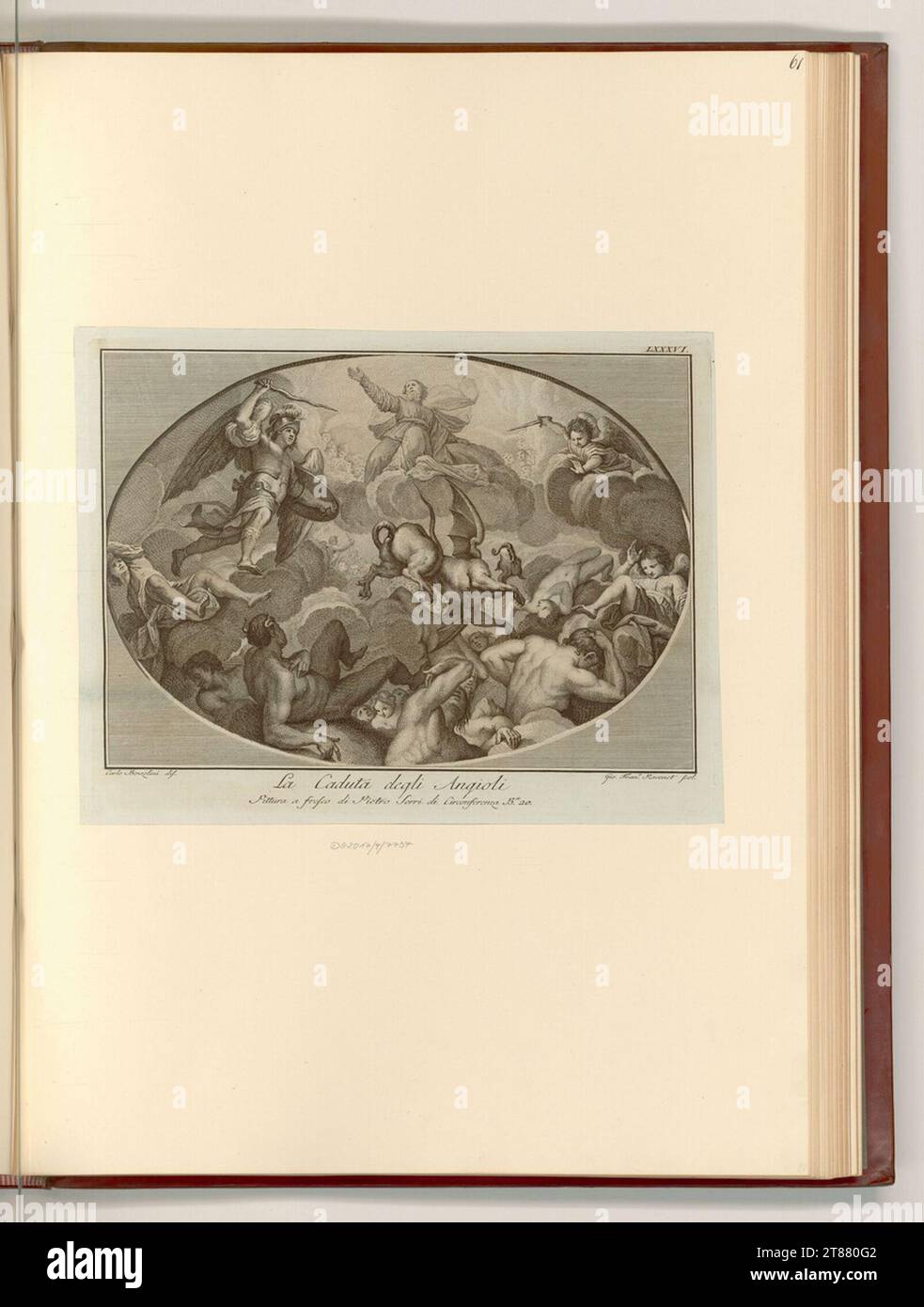 Gio. Fran. Ravenet (Engraver) The fall of the angels. Copper engraving ...