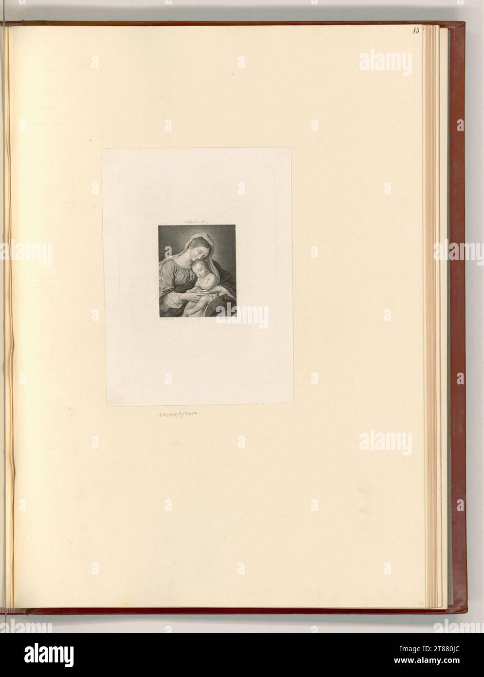 Carl Hermann Pfeiffer (Engraver) Maria with the sleeping child. Etching ...