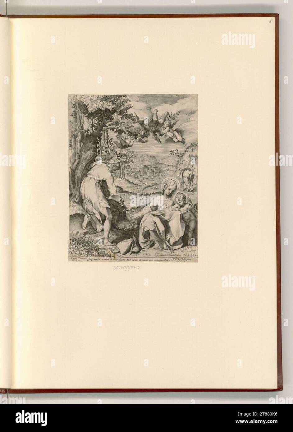 Philippe Thomassin (Engraver) Rest on the escape. Copper engraving ...