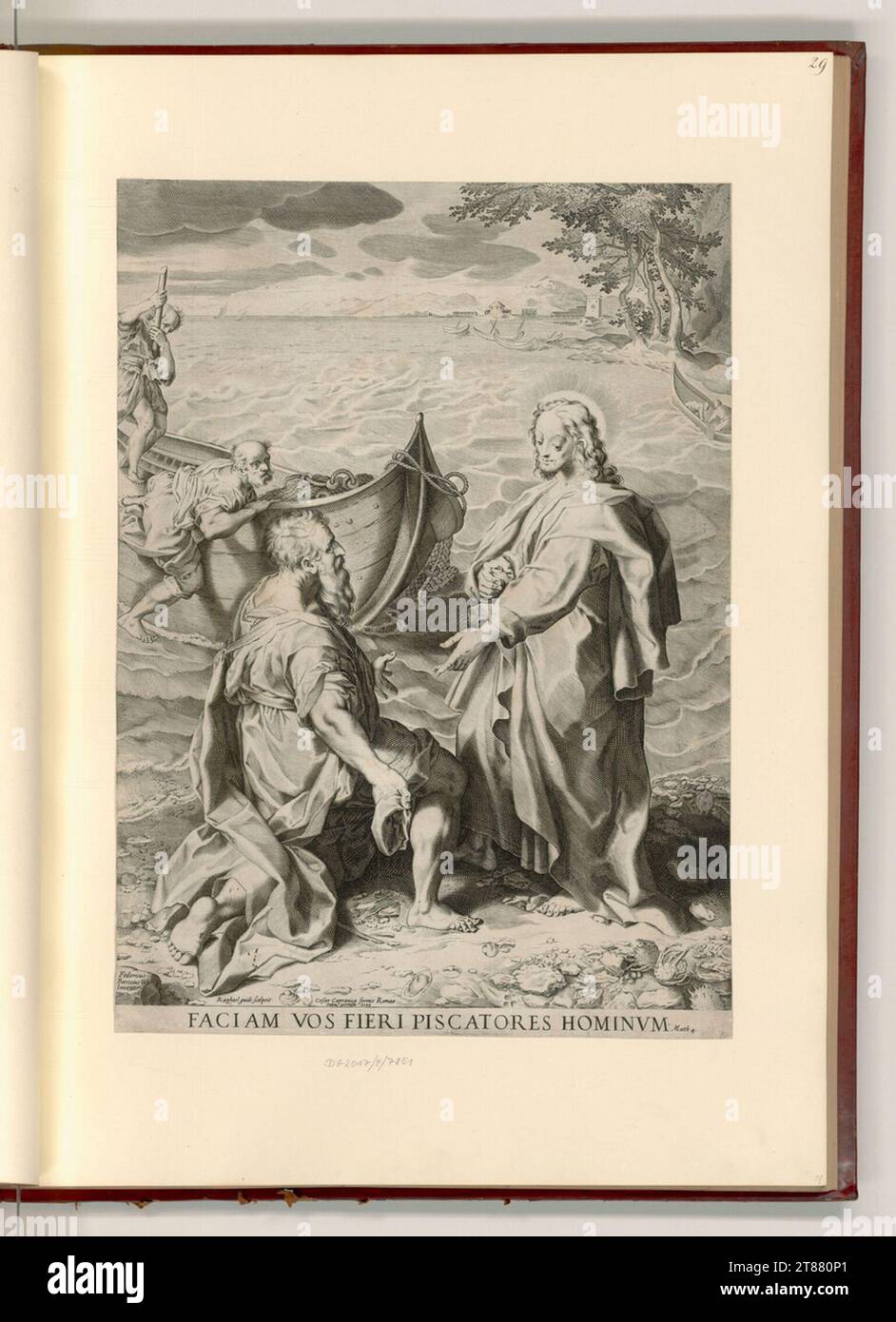 Raffaello Guidi (Engraver) Christ calls St. Andreas. Copper engraving ...