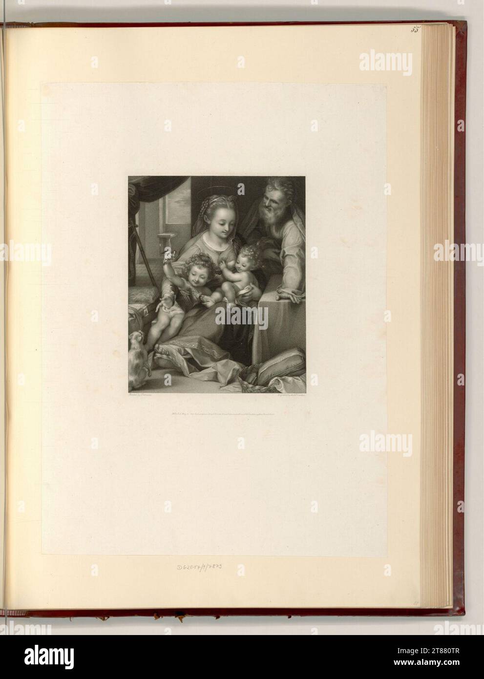 Antoine Cardon (Engraver) The holy family with the John boy. Etching ...