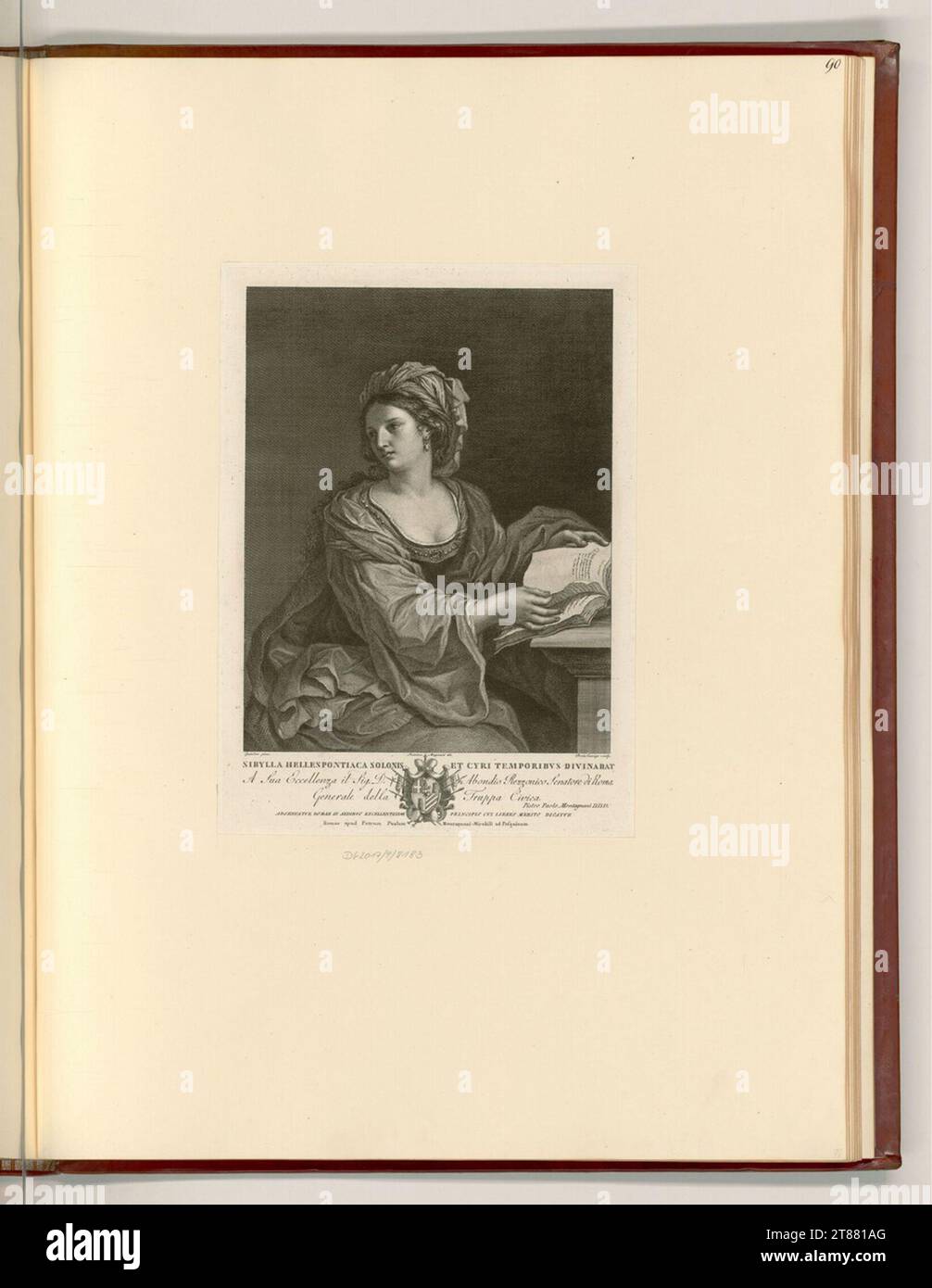 Domenico Cunego (Engraver) The light -spontic sibyll. Etching, copper ...