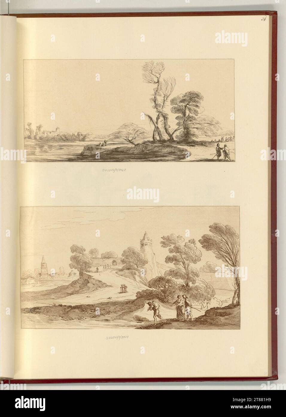 unbestimmt (Engraver) River landscape; Landscape with an emergence for ...