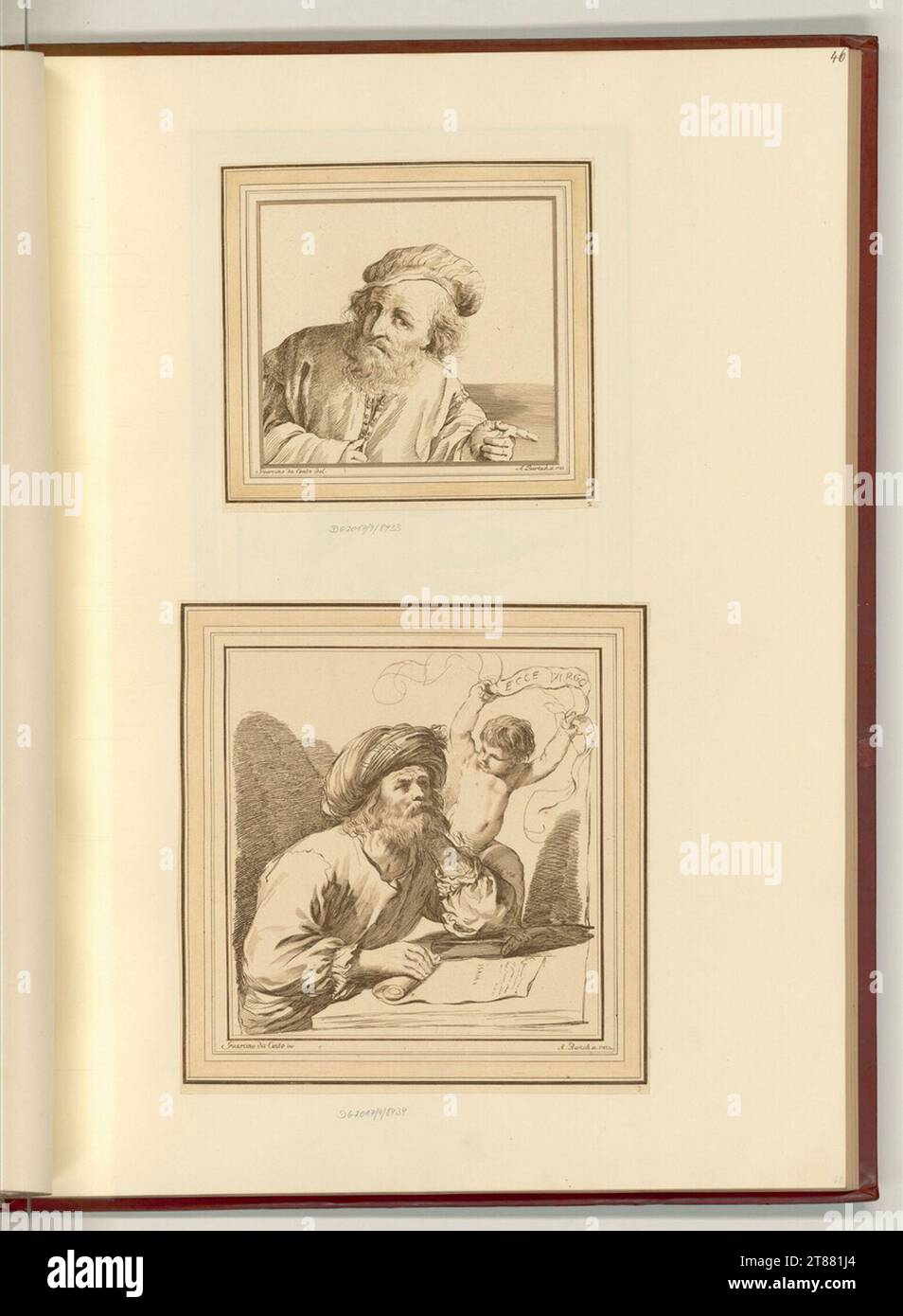 Johann Adam von Bartsch (Engraver) Half -length portrait of an old left ...