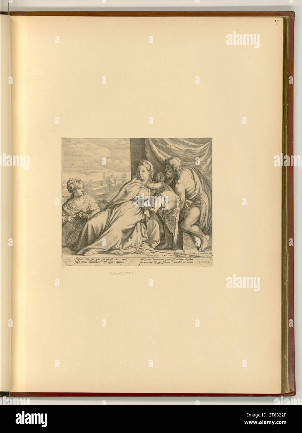 Jacob Matham (Engraver) Maria with child and the HLL. John the Baptist ...