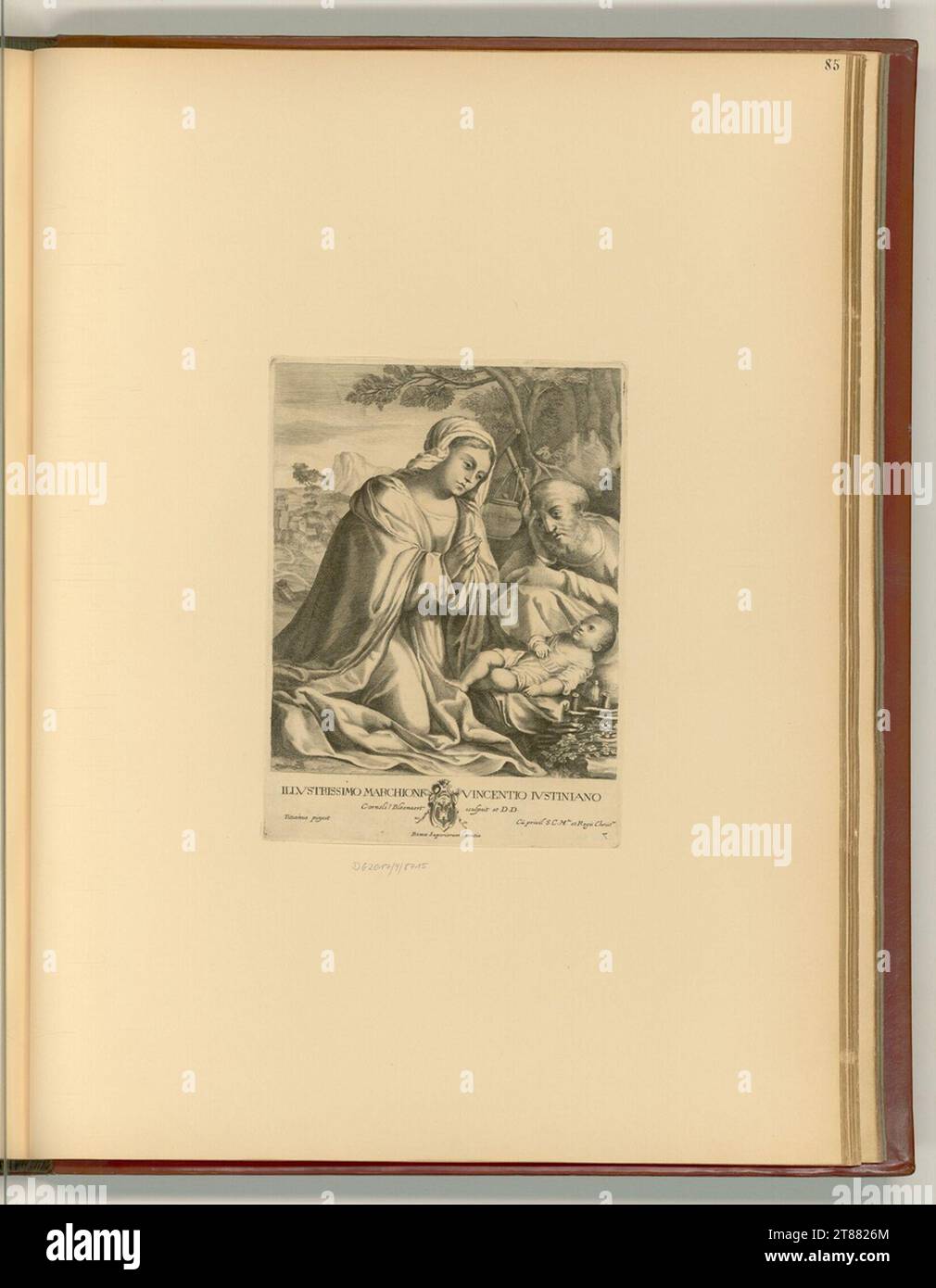 Cornelis Bloemaert (Engraver) Holy family. Copper engraving, etching ...