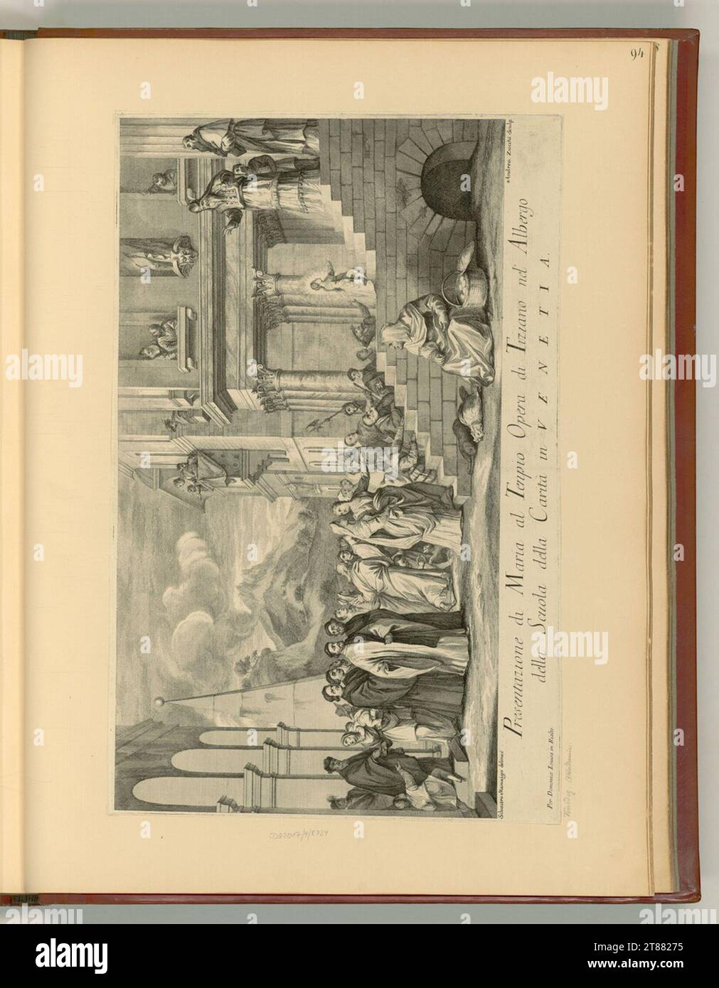 Andrea Zucchi (Engraver) Presentation of Mary in the temple. etching ...