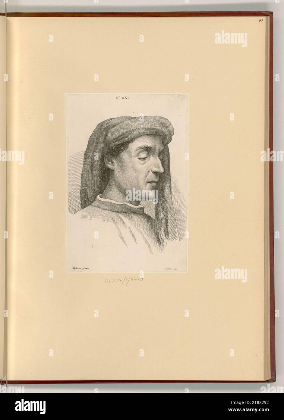 Thomas Patch (Engraver) Head of a man with a florentine headgear to the ...