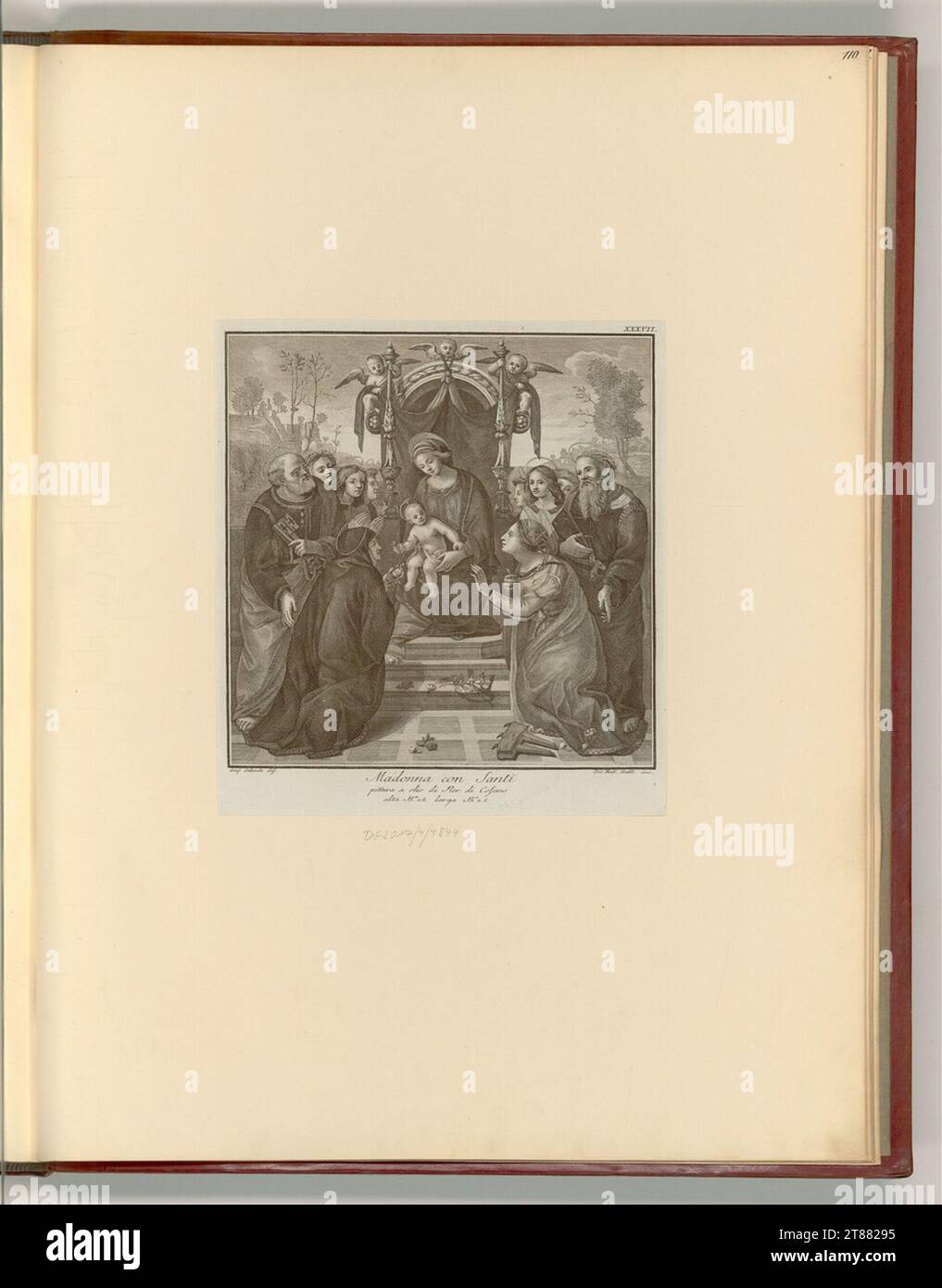unbestimmt (Engraver) Madonna with saint (book illustration). etching ...