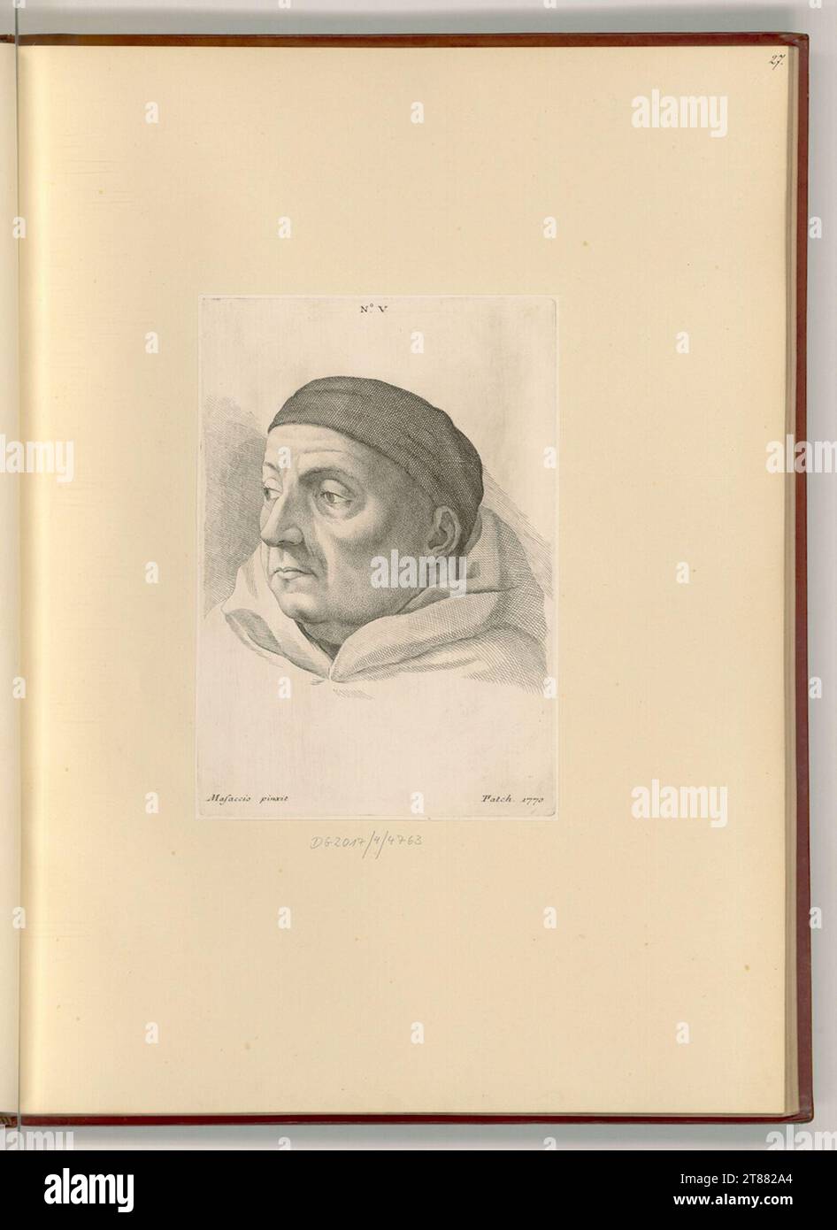 Thomas Patch (Engraver) Head of a monk in the profile to the left ...