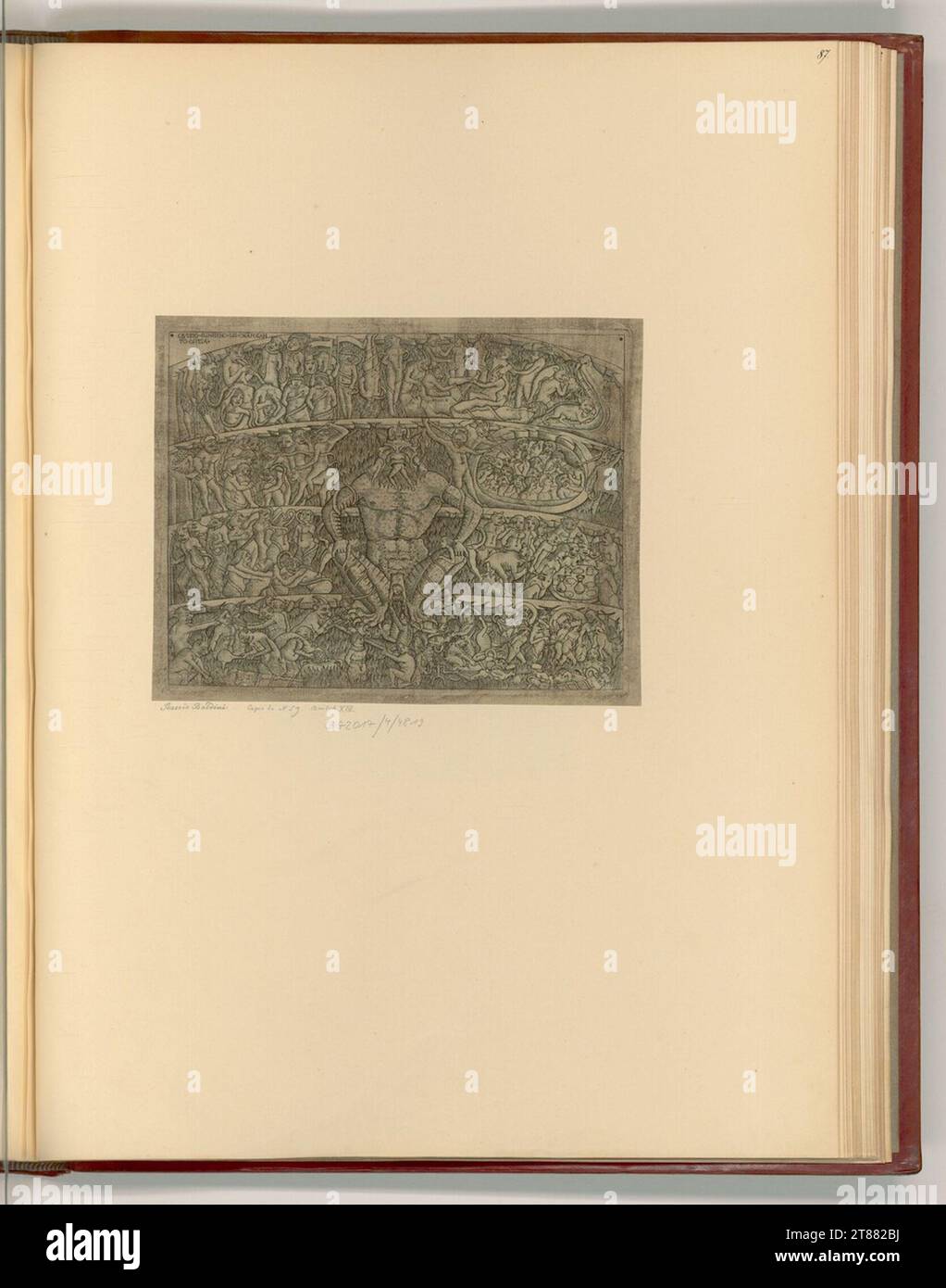 unbestimmt (Engraver) The hell fresco in the Pisan Camposanto. Copper ...
