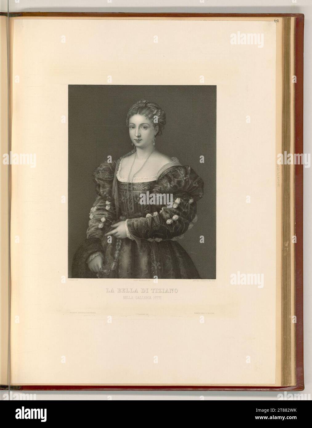 Antonio Perfetti (Engraver) Tiziano's beautiful in the Pitti gallery ...