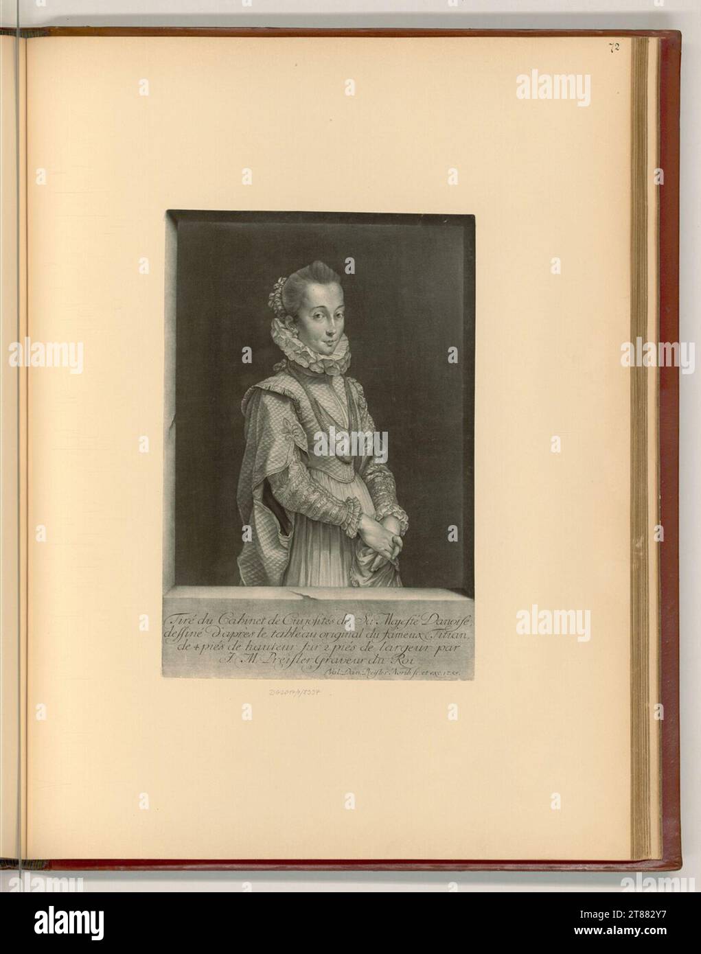 Valentin Daniel Preisler (Engraver) Portrait of a woman in the fashion ...