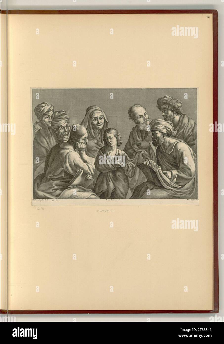 Theodor Verkruis (Engraver) Jesus among the scribes. etching 1698-1739 ...