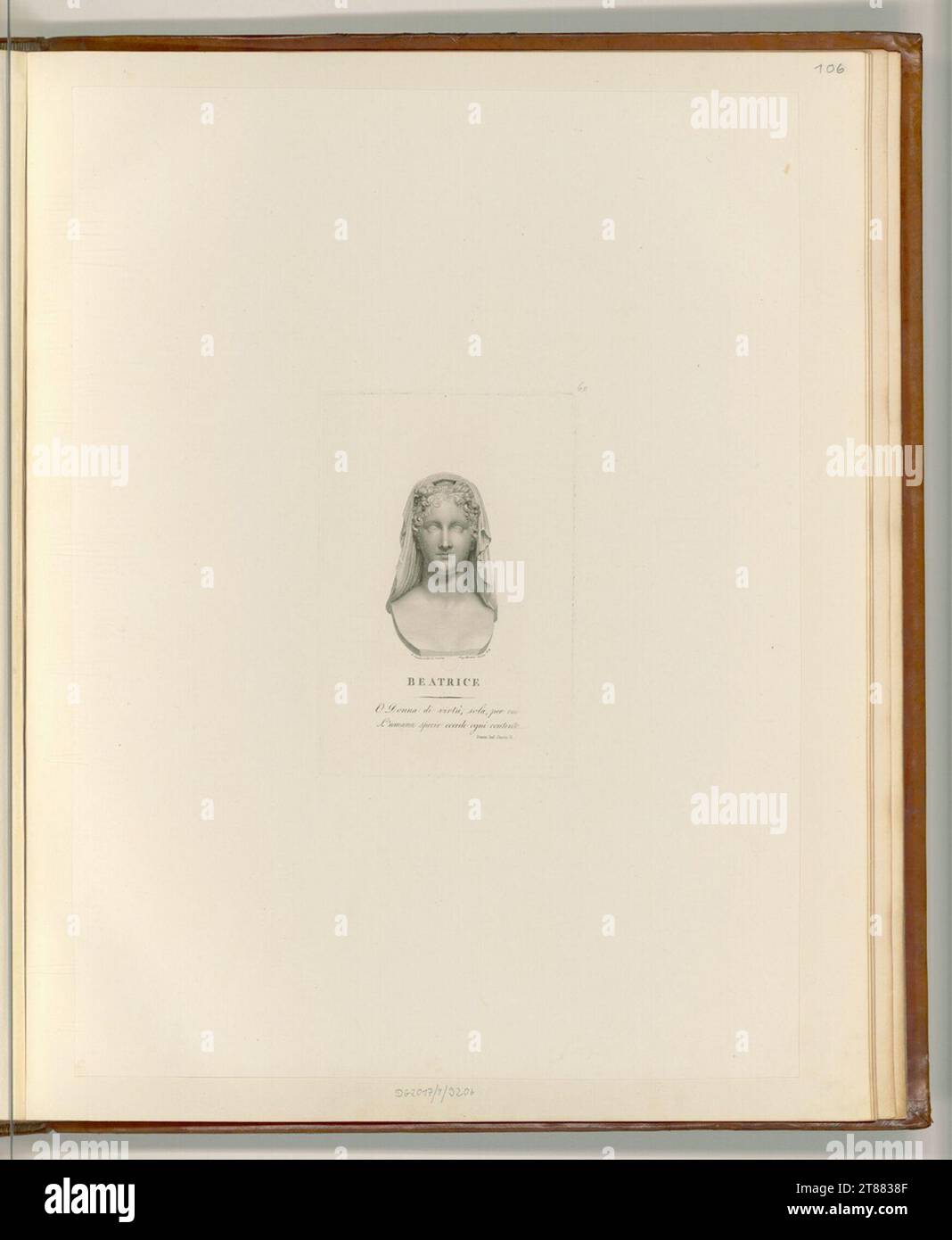 Angelo Bertini (Engraver) Beatrice. Copper engraving, etching 1819 ...