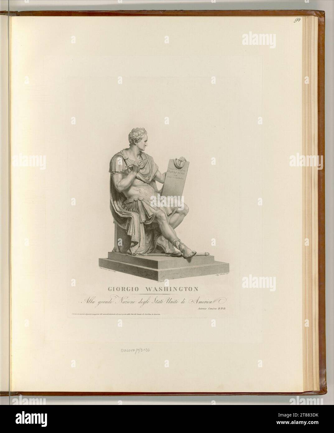 Angelo Bertini (Engraver) George Washington. Copper engraving, etching ...