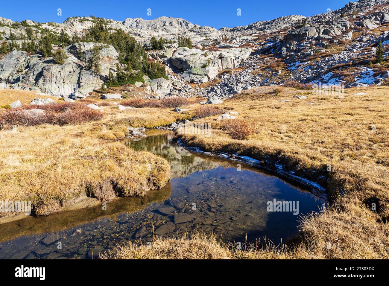 Hike in Wind River Range in Wyoming, USA. Summer season Stock Photo - Alamy
