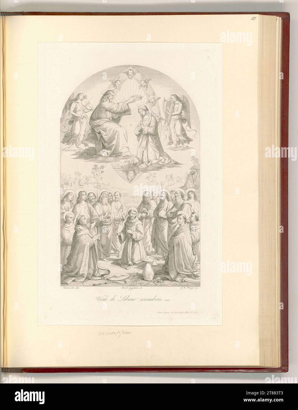 unbestimmt (Engraver) Mary coronation. Copper engraving, etching 1800 ...